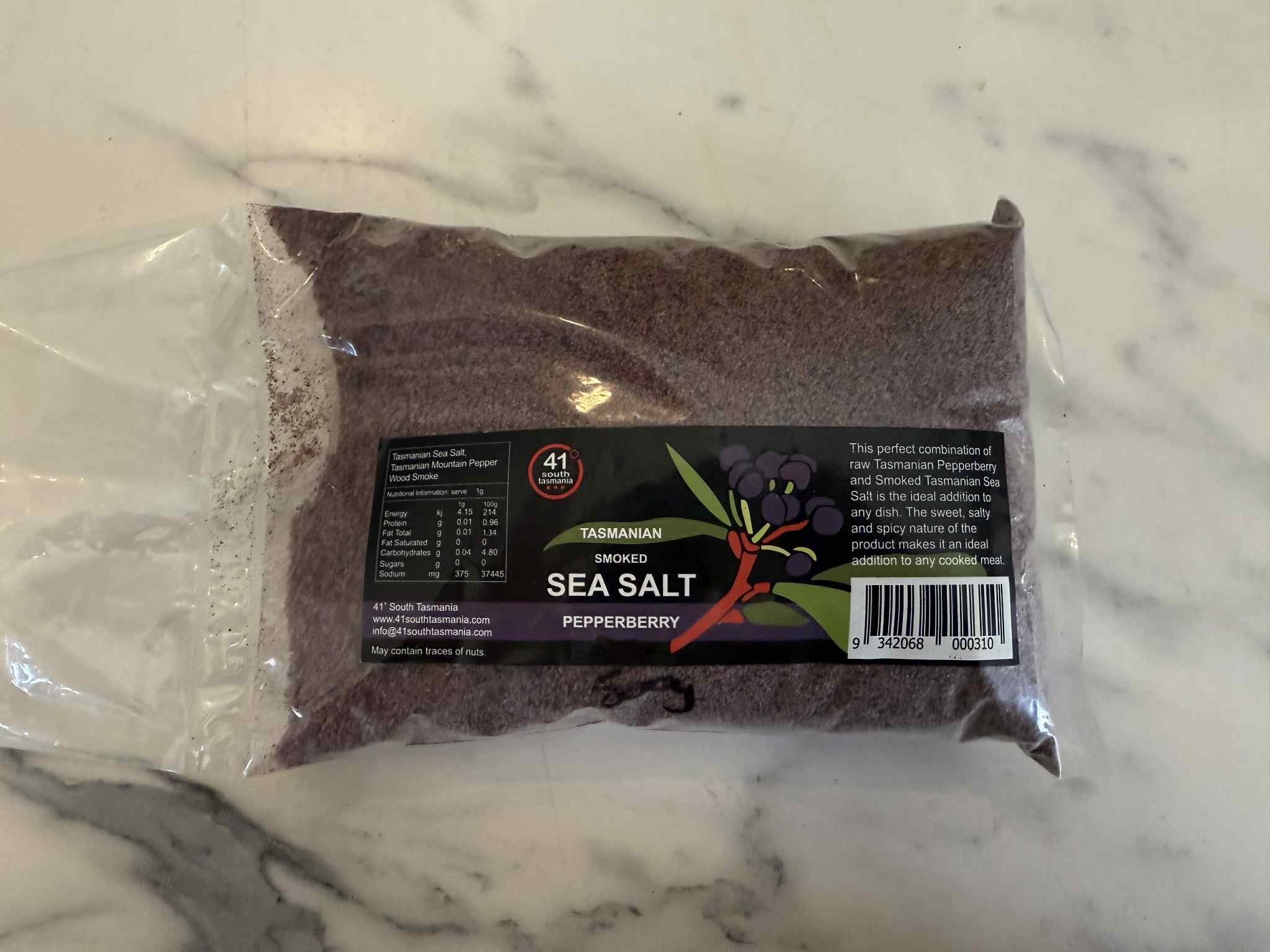Smoked Sea Salt with Tasmanian Native Pepperberry 500g | 41 South ...